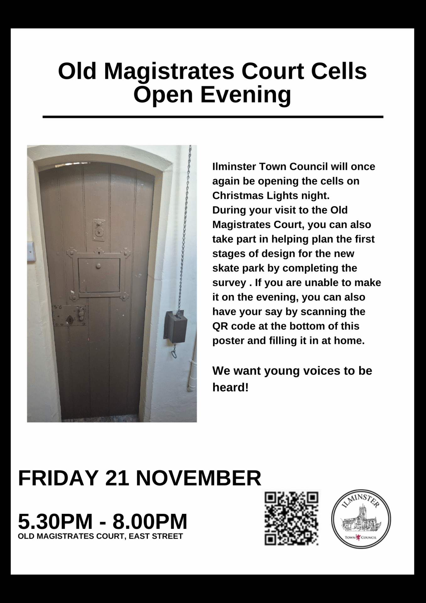 Old Magistrates Court, Cell Open Evening - Ilminster Town Council